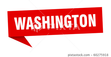 Washington sticker. Red Washington signpost - Stock Illustration ...