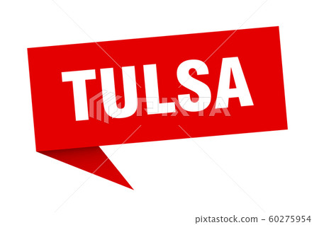 Tulsa sticker. Red Tulsa signpost pointer sign - Stock Illustration ...