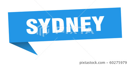 Sydney sticker. Blue Sydney signpost pointer sign - Stock Illustration ...