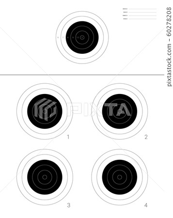 Circular target for the shooting practice and - Stock Illustration ...