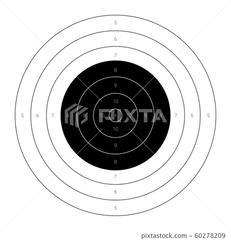 Circular bullseye target for the shooting practice - Stock Illustration ...