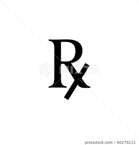 Sign of medical regular prescription receipt. Rx - Stock Illustration ...