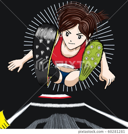 Para Athlete Long Jump 47 Shadow Yes Background... - Stock Illustration ...