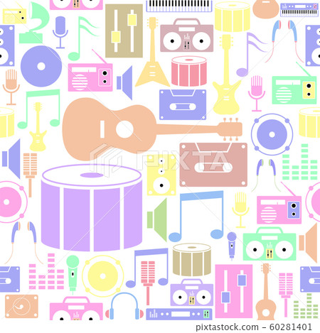 musical seamless pattern background icon. - Stock Illustration ...