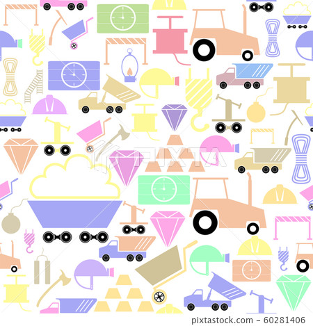 mining seamless pattern background icon. - Stock Illustration [60281406 ...
