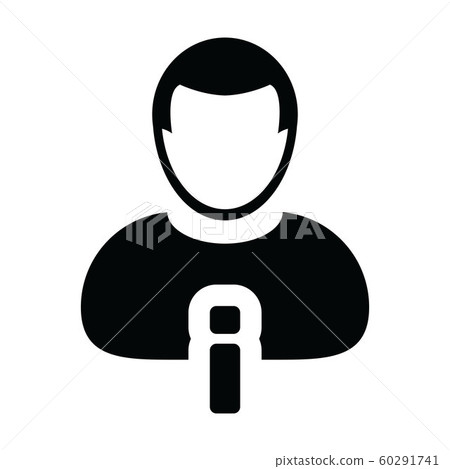 Information icon vector male person profile avatar - Stock Illustration ...