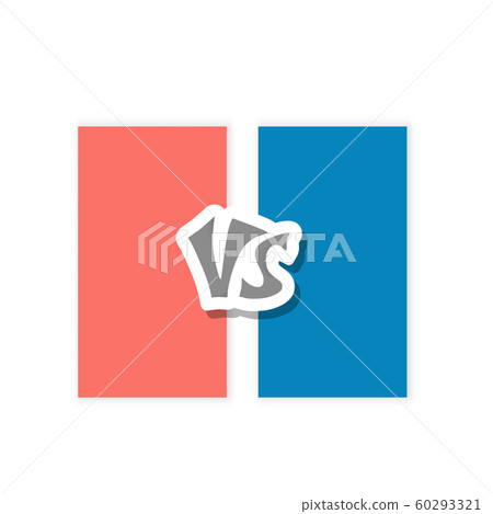 VS screen. Versus vector sign with copy space. - Stock Illustration ...
