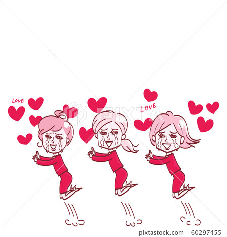 Delighted women heart - Stock Illustration [60297455] - PIXTA