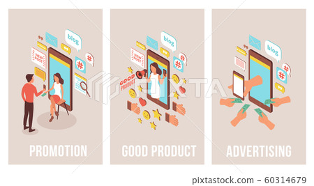 Blogger Vertical Banners Set - Stock Illustration [60314679] - PIXTA