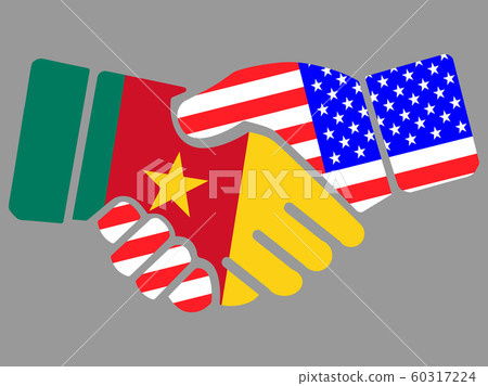 Cameroon and USA flags Handshake vector - Stock Illustration [60317224 ...