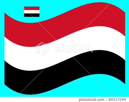 Wave Yemen Flag Vector illustration Eps 10 - Stock Illustration ...