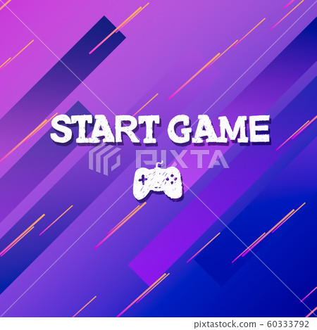 Start game text with gamepad joystick.... - Stock Illustration ...
