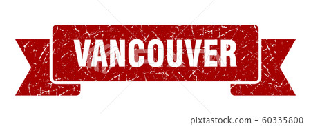 Vancouver ribbon. Red Vancouver grunge band sign - Stock Illustration ...