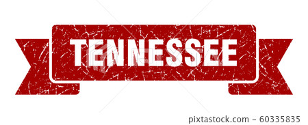 Tennessee ribbon. Red Tennessee grunge band sign - Stock Illustration ...