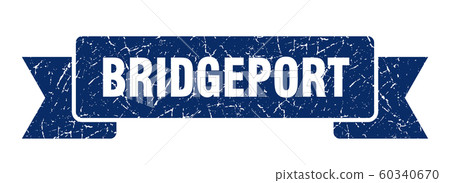 Bridgeport ribbon. Blue Bridgeport grunge band - Stock Illustration ...