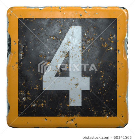 Public road sign orange and black color with a... - Stock Illustration ...