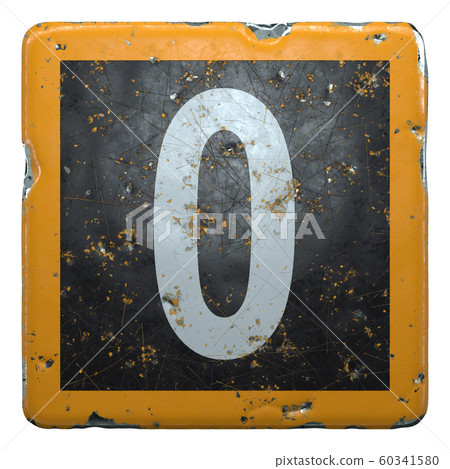 Public road sign orange and black color with a...-插圖素材 [60341580] - PIXTA圖庫