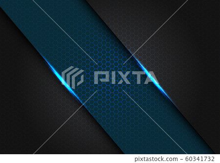 Abstract blue slash metallic on dark grey with... - Stock Illustration ...