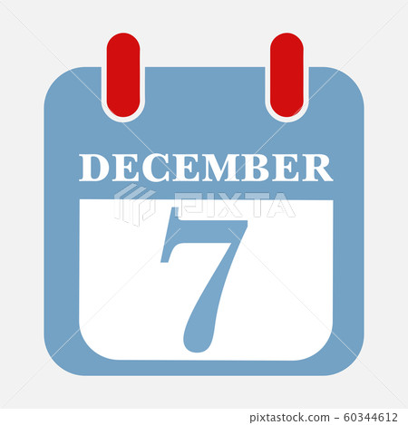Calendar Icon December 7 Vector illustration Eps - Stock Illustration ...