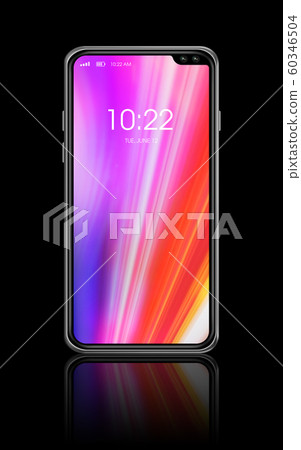 All-screen colorful smartphone mockup isolated on - Stock Illustration ...