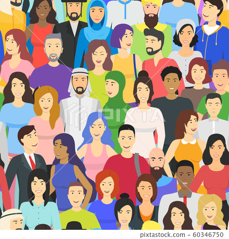 Cartoon Color Characters People Different... - Stock Illustration ...