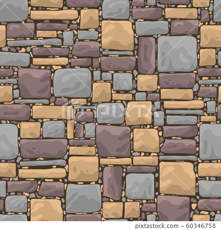 Cartoon Gray Stone Wall Texture Background... - Stock Illustration ...