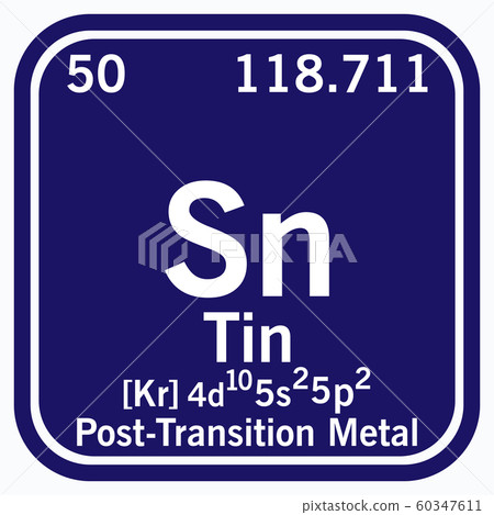 Tin Periodic Table of the Elements Vector - Stock Illustration ...