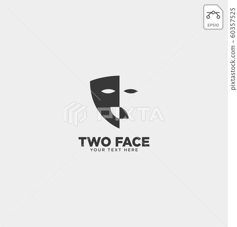 theater mask actor logo template vector icon - Stock Illustration ...