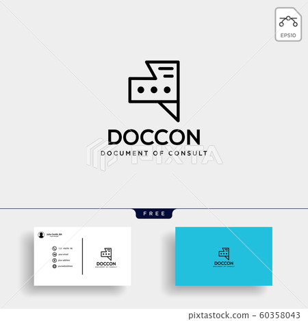 Document, file, data message logo template vector - Stock Illustration ...