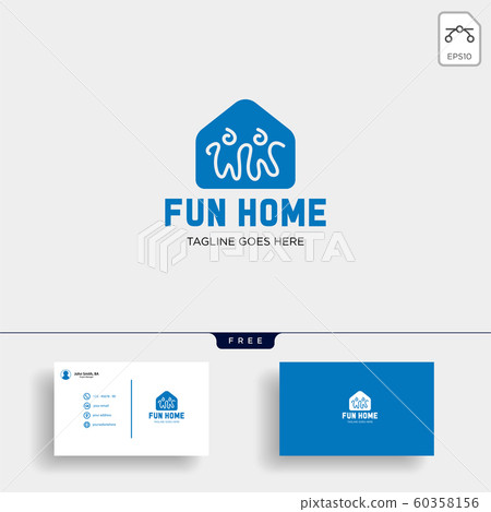 Little Friend Happy creative logo template vector - Stock Illustration ...