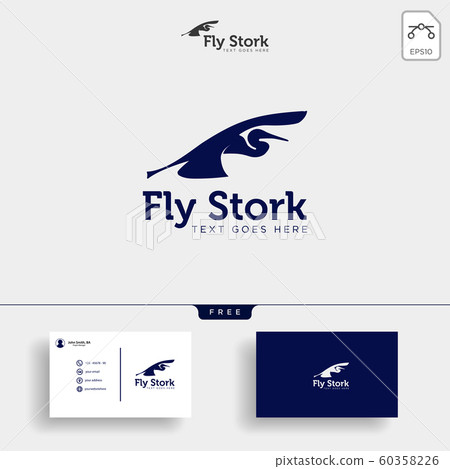 stork business logo template creative vector - Stock Illustration ...