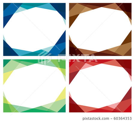 Glassy geometric frame 4 colors - Stock Illustration [60364353] - PIXTA