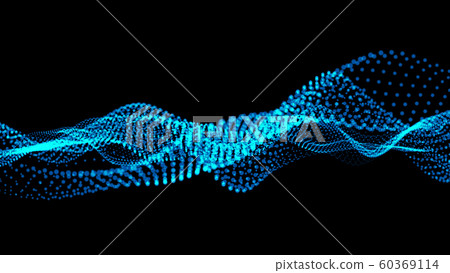 Particles form line abstract background - Stock Illustration [60369114 ...