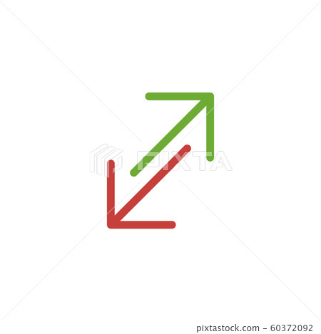 two way arrows, up and down web icon. Stock... - Stock Illustration ...