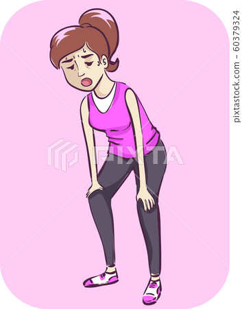 Girl Exercise Intolerance Illustration - Stock Illustration [60379324 ...