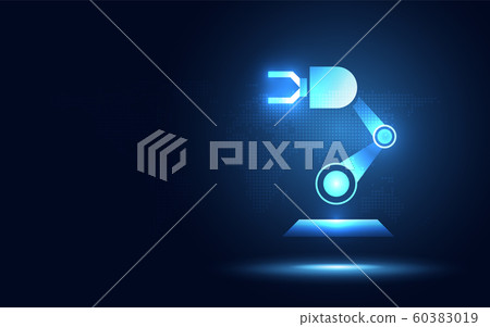 Futuristic blue industrial robotics abstract - Stock Illustration ...