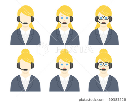 Illustration of female operator - Stock Illustration [60383226] - PIXTA