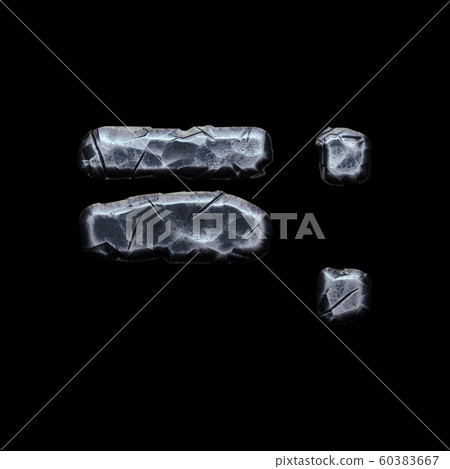 Symbol equals colon made of forged metal in the...-插圖素材 [60383667 ...