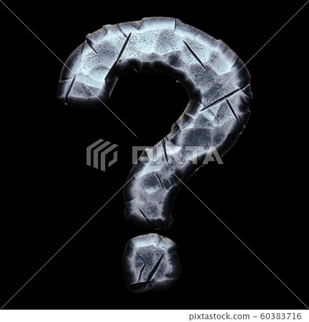 Symbol question mark made of forged metal in... - Stock Illustration ...