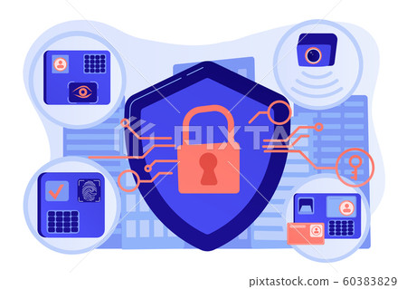 Access control system concept vector illustration - Stock Illustration ...