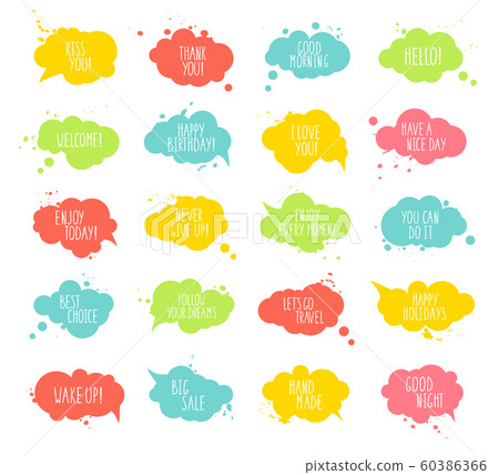 Set of speech balloons, comics thought bubble - Stock Illustration ...
