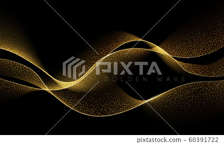 Abstract shiny color gold wave design element - Stock Illustration ...