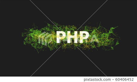 PHP programming with colorful plexus design - Stock Illustration [60406452] - PIXTA