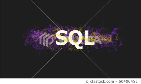 SQL database banner with colorful plexus design - Stock Illustration ...