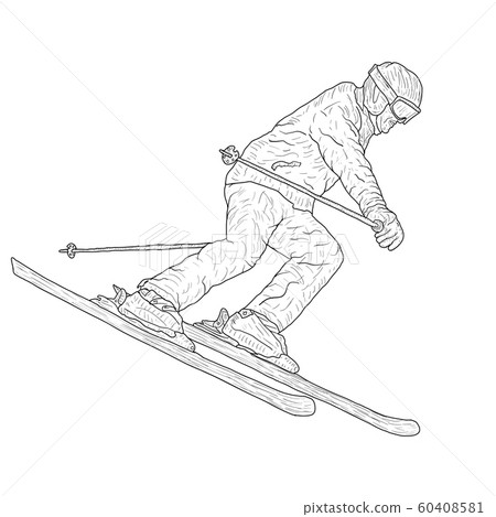 Skiing Sketch