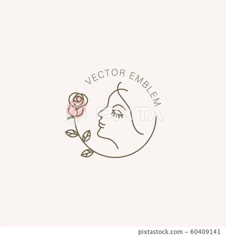 Female profile logo design template - Stock Illustration [60409141] - PIXTA