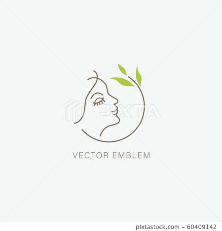 Female profile logo design template - Stock Illustration [60409142] - PIXTA