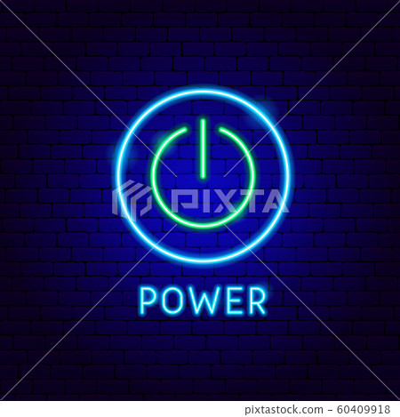 Power Neon Label - Stock Illustration [60409918] - PIXTA