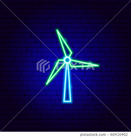 Wind Power Neon Sign - Stock Illustration [60410402] - PIXTA