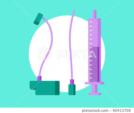 Mesotherapy tools kit on green background. - Stock Illustration ...